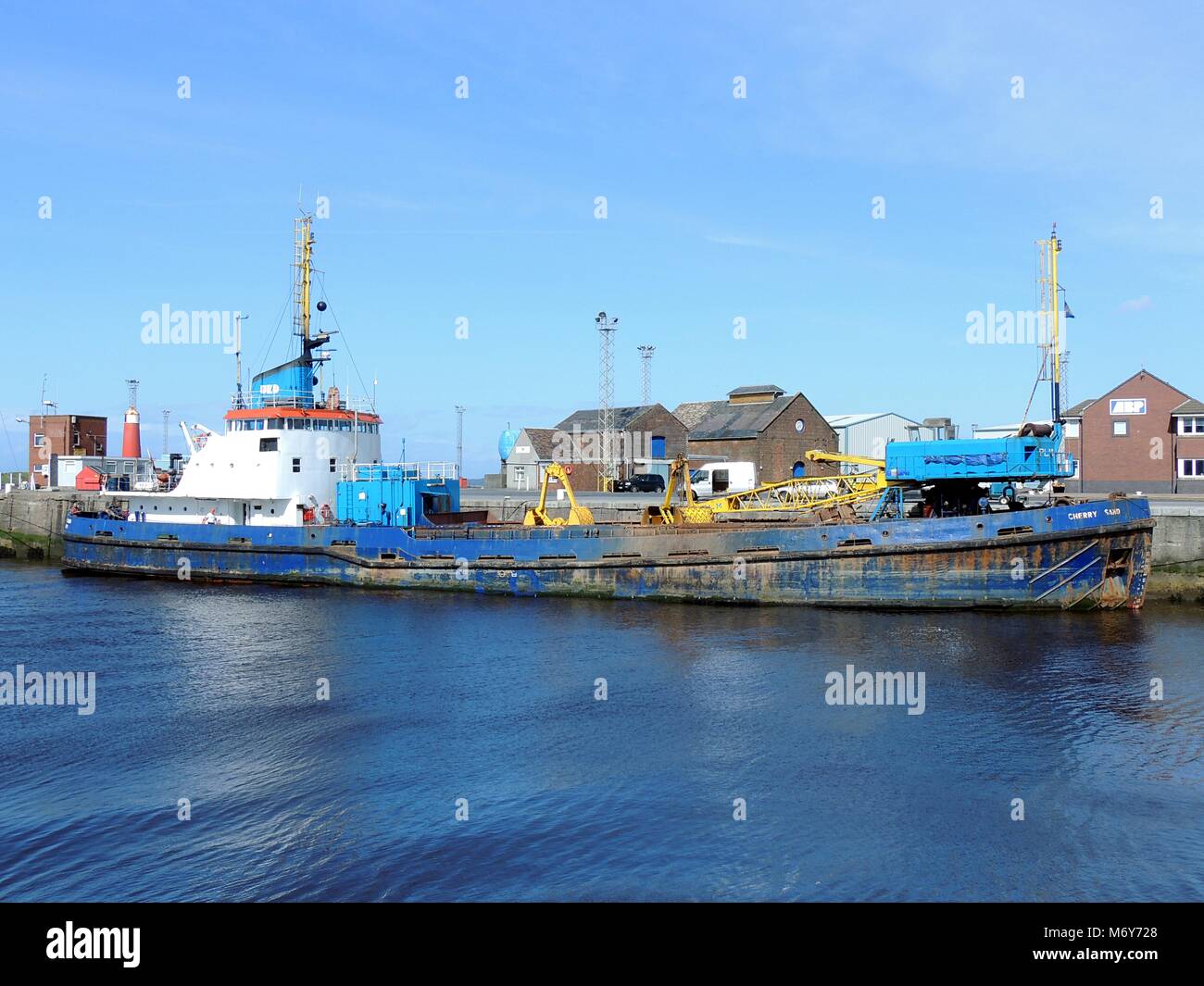 Cherry Sand, a grab hopper dredger operated by UK Dredging, at Ayr ...