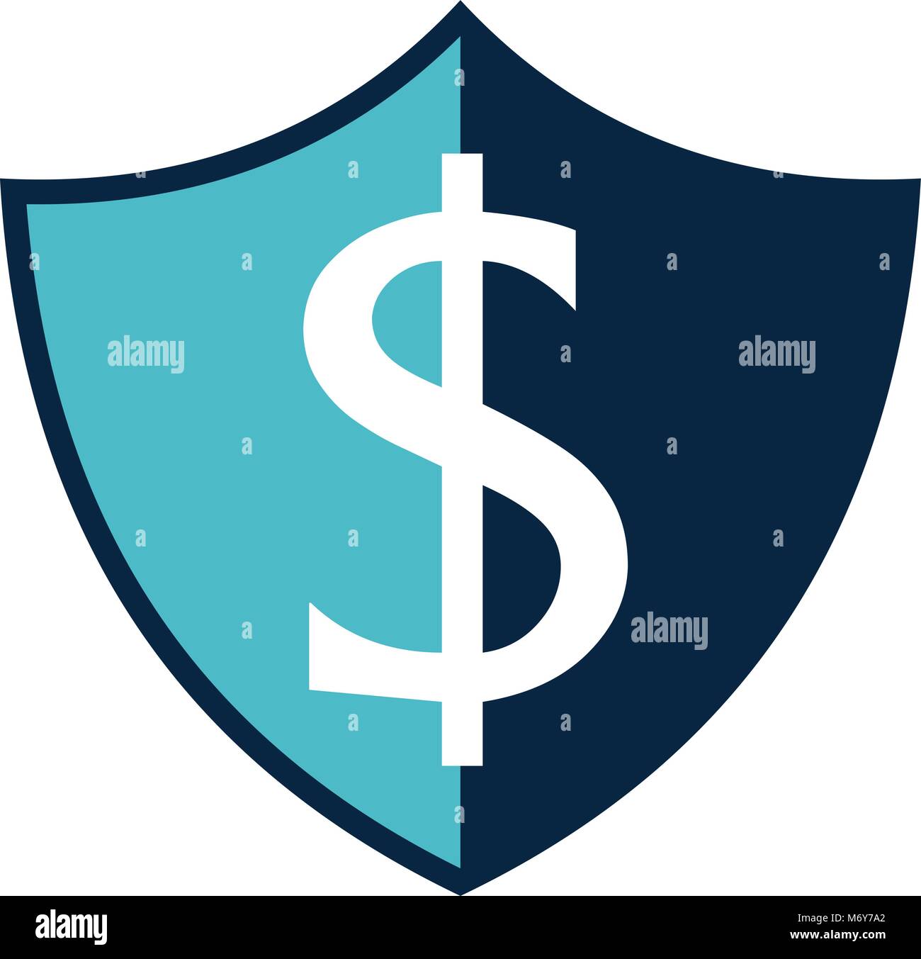 Currency shield dollar symbol Stock Vector Images - Alamy