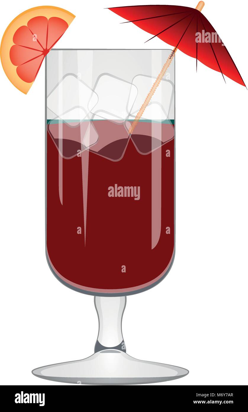 Cocktail orange slice straw Stock Vector Images - Alamy