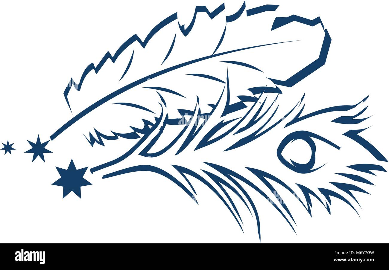 Dust Feather Logo Design Template Vector Stock Vector Image & Art - Alamy