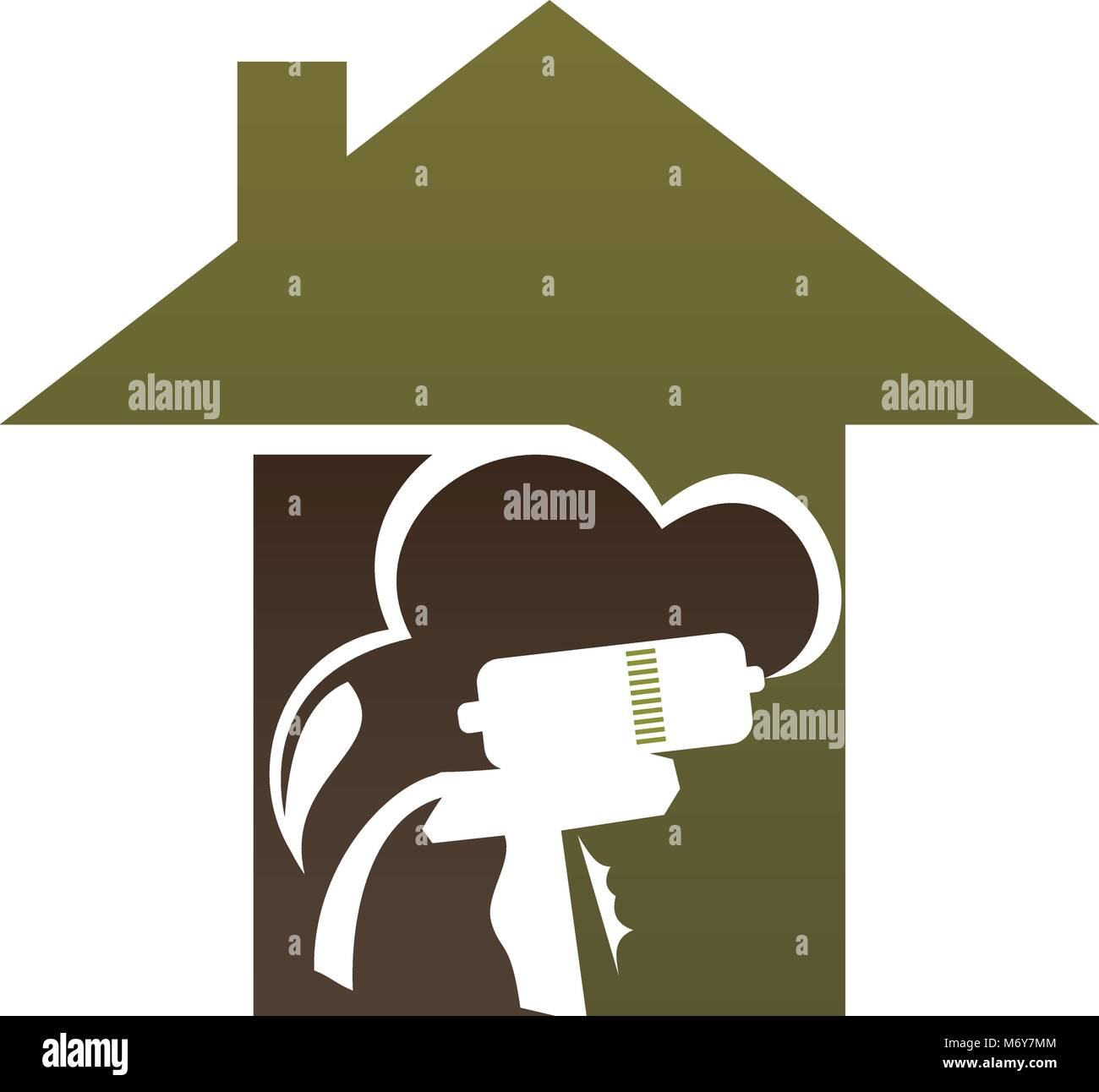 Installing insulation Stock Vector Images - Alamy