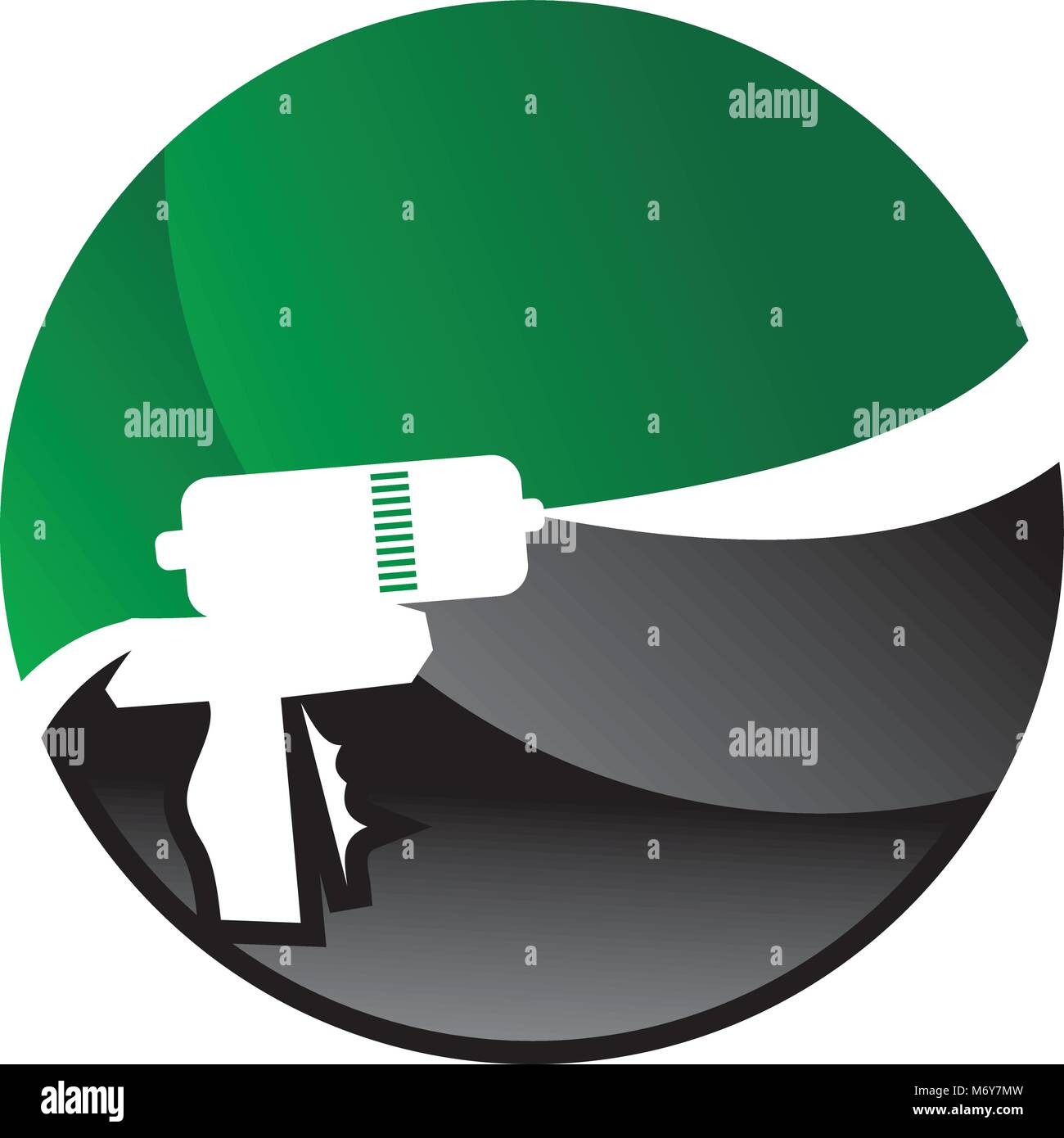 Spray gun logo Stock Vector Images - Alamy