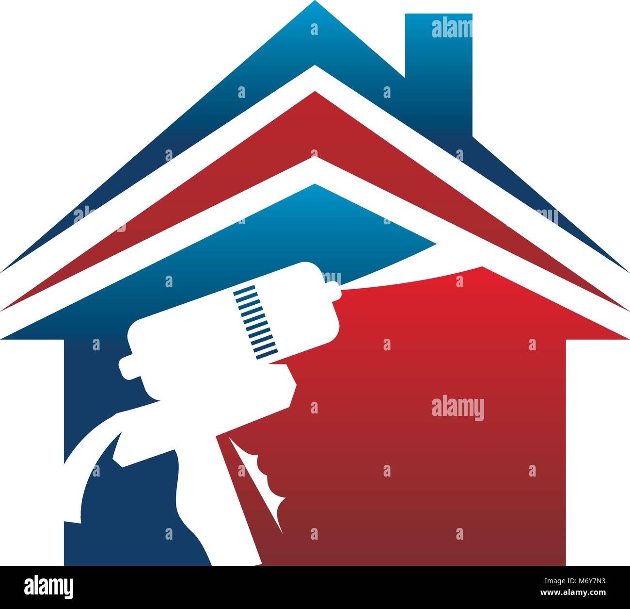 Installing insulation Stock Vector Images - Alamy