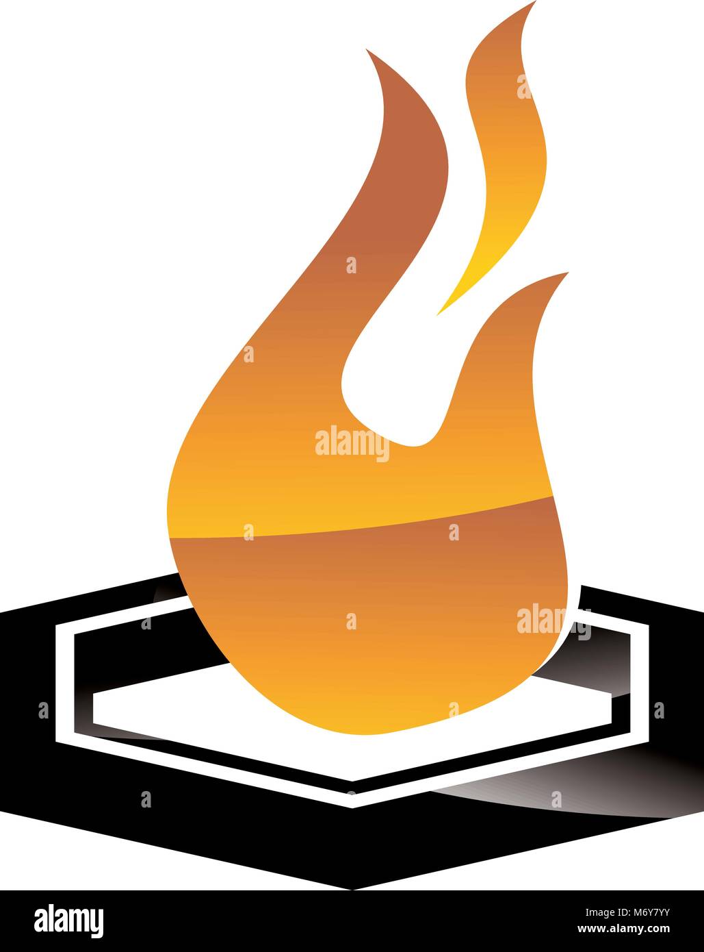 Fire Flame and Hexagon Stock Vector Image & Art - Alamy