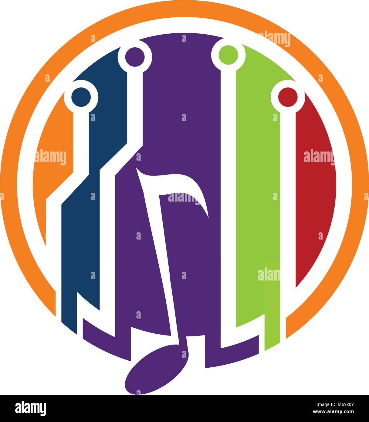 Digital Music Logo Design Template Vector Stock Vector Image & Art - Alamy