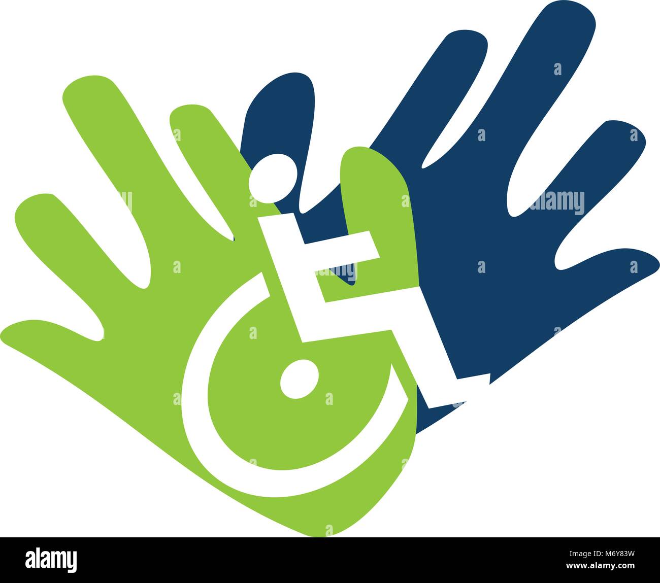 Disability Care Logo Design Template Vector Stock Vector Image & Art ...