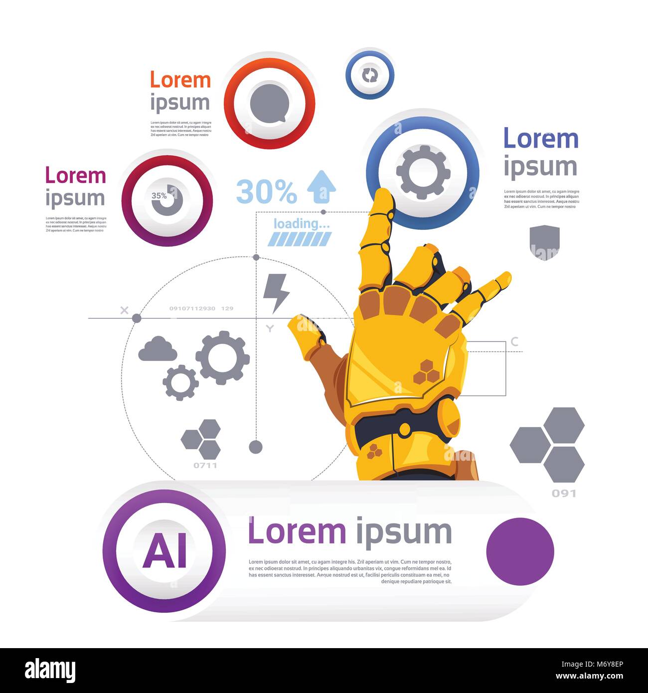 Robot industry infographics Stock Vector Images - Alamy