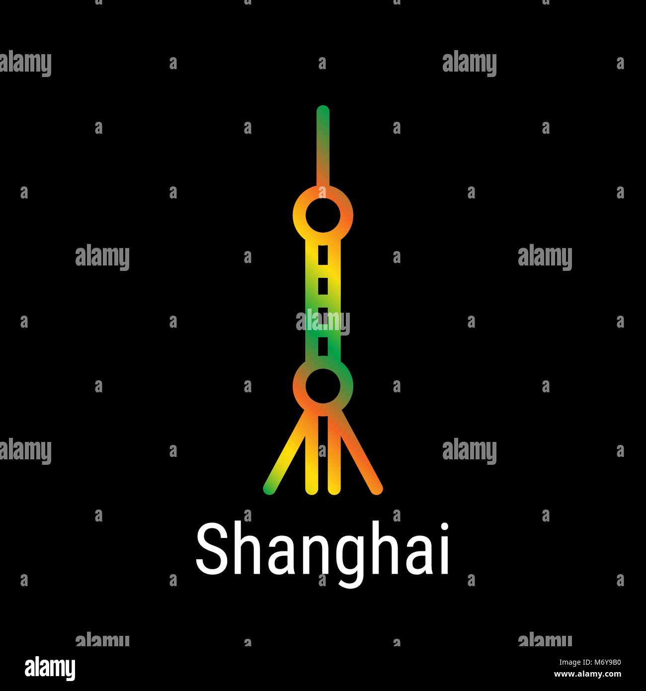 The Landmark Of Shanghai Stock Vector Images - Alamy
