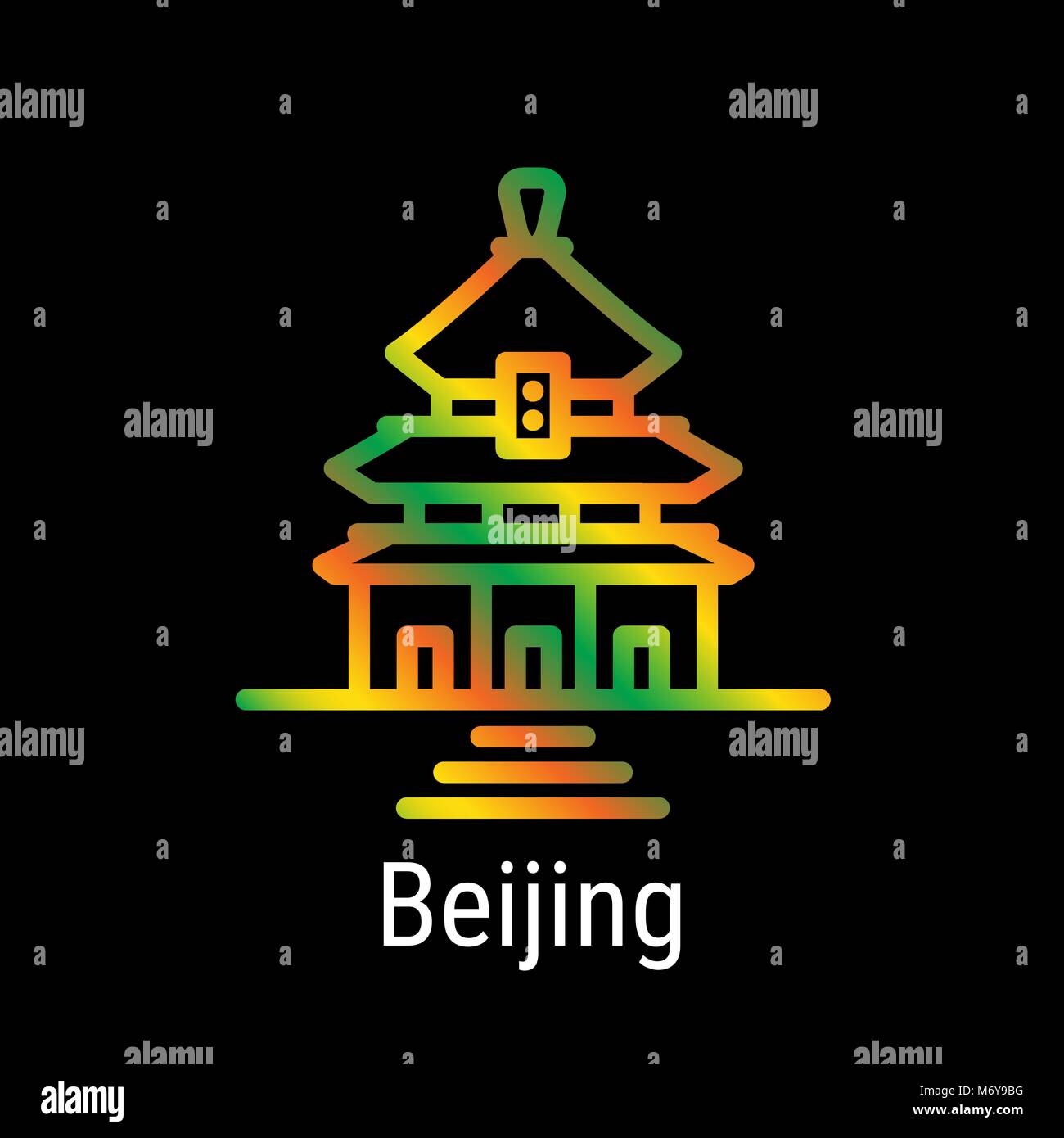 Beijing china Stock Vector Images - Alamy