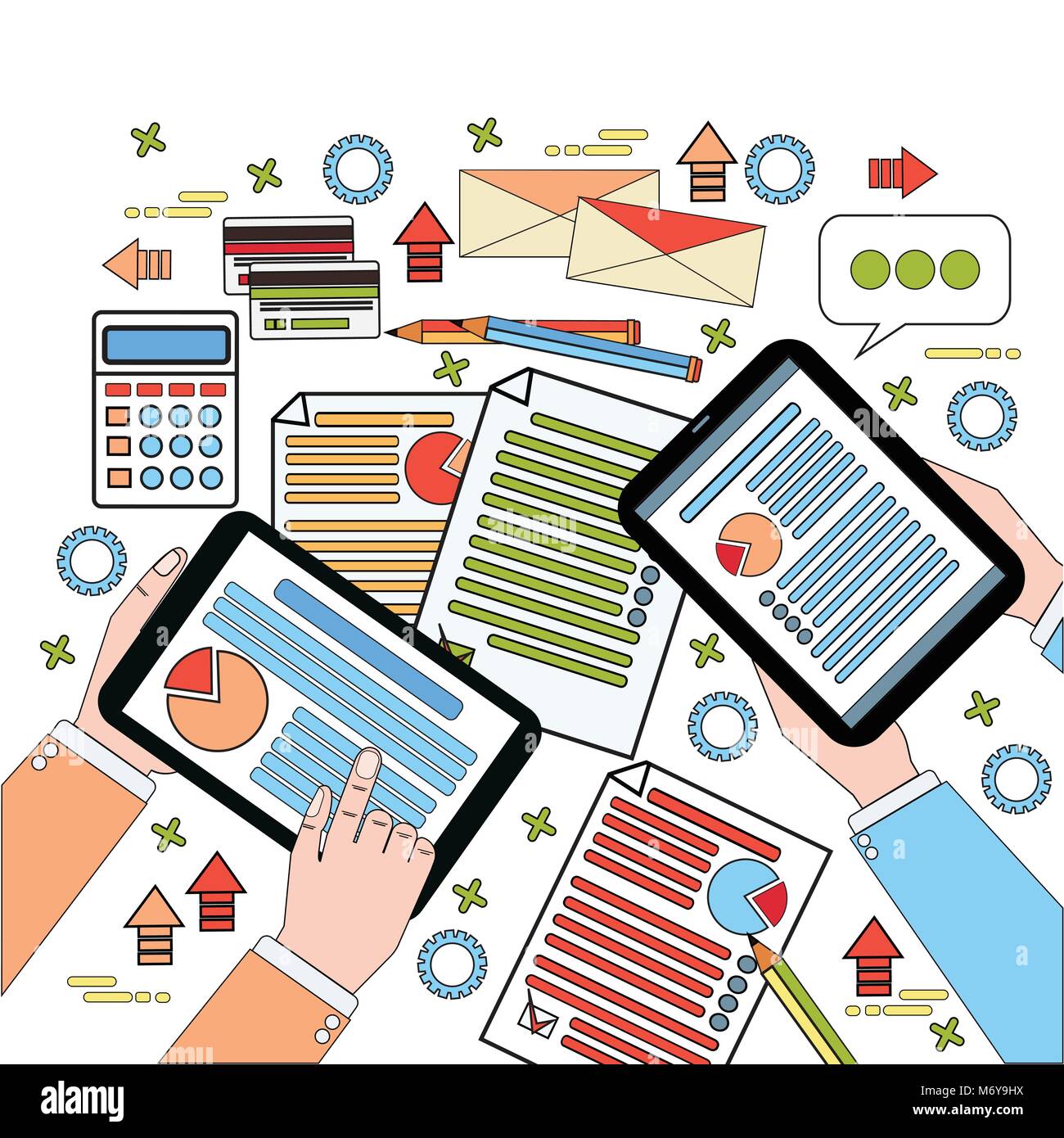 Business and computer tablets Stock Vector Images - Alamy