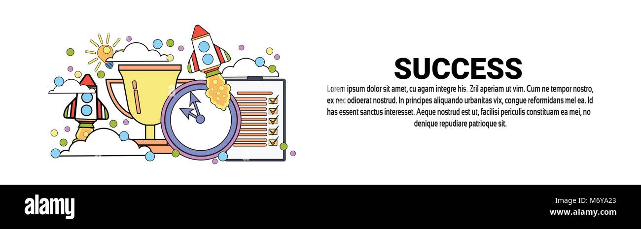 Business Success Growth Concept Horizontal Banner With Copy Space Stock ...