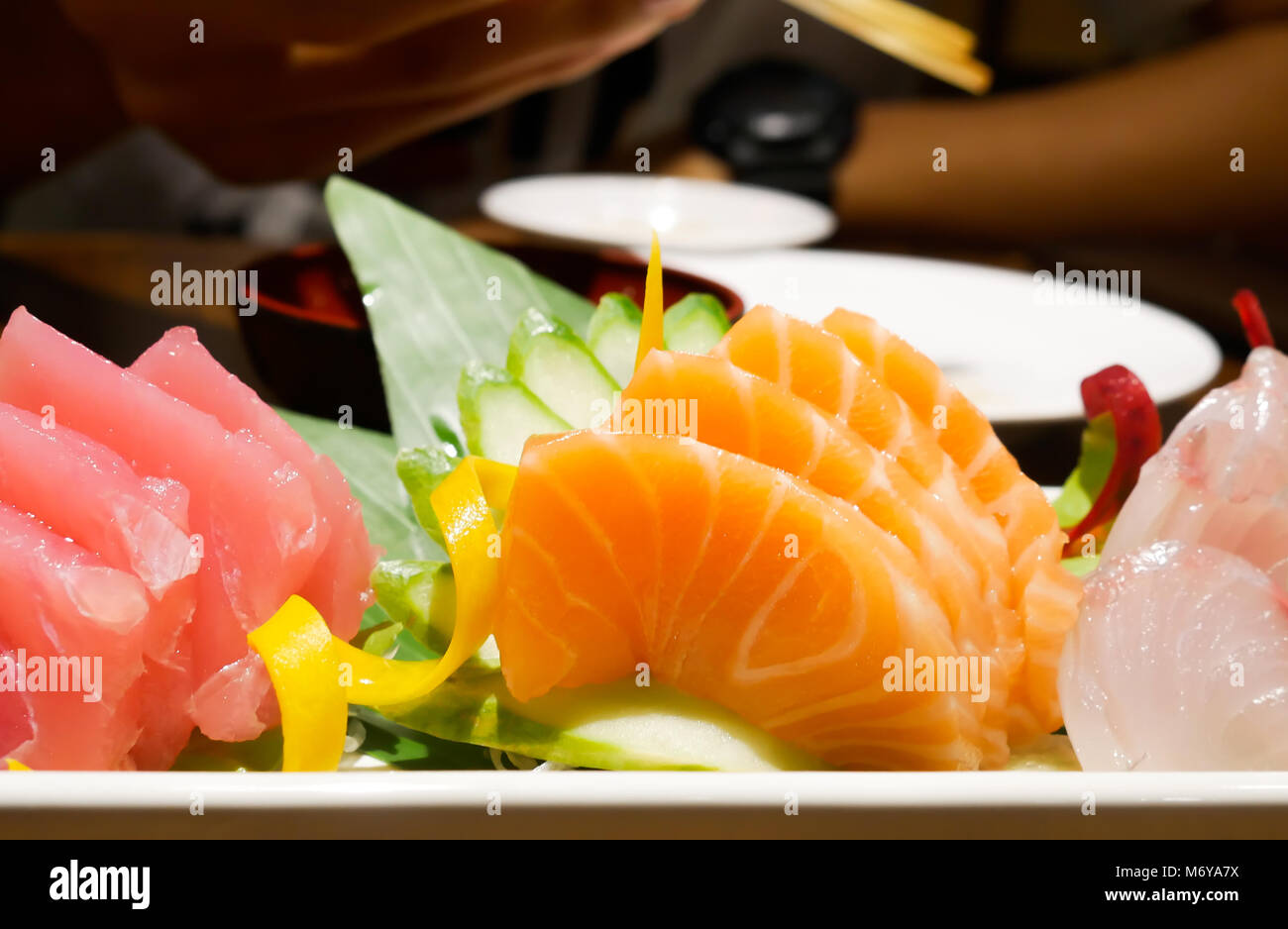 Salmon sashimi sushi tuna fish hi-res stock photography and images - Alamy