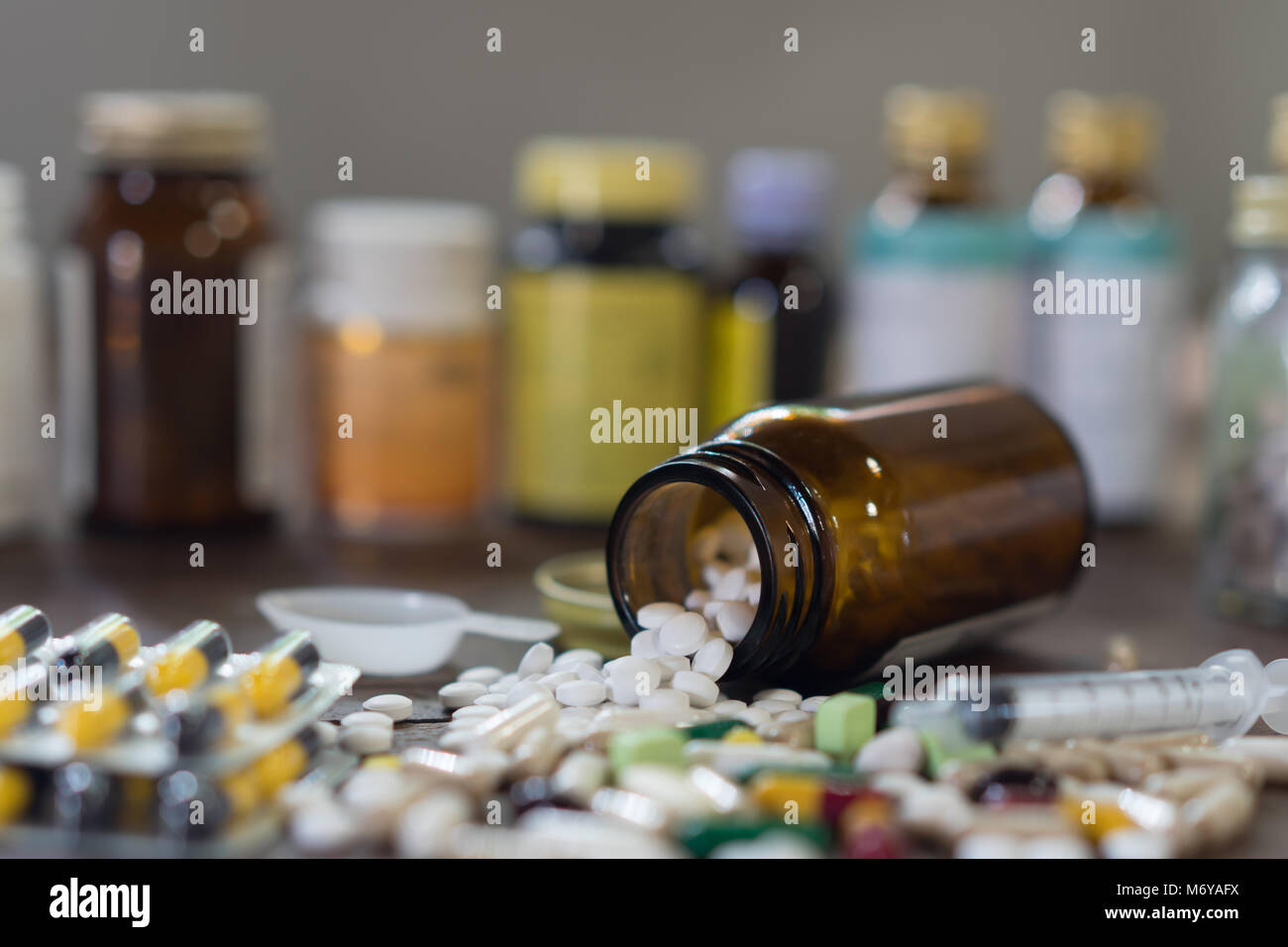 Drug prescription for treatment medication. Pharmaceutical medicament ...