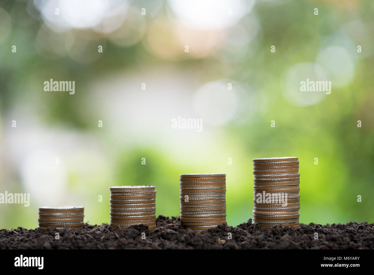 Money coin growing graph green hi-res stock photography and images - Alamy