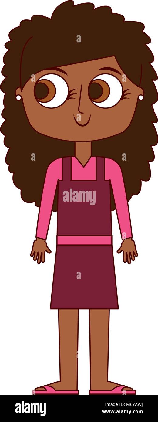 cartoon beauty cute girl daughter vector illustration Stock Vector ...