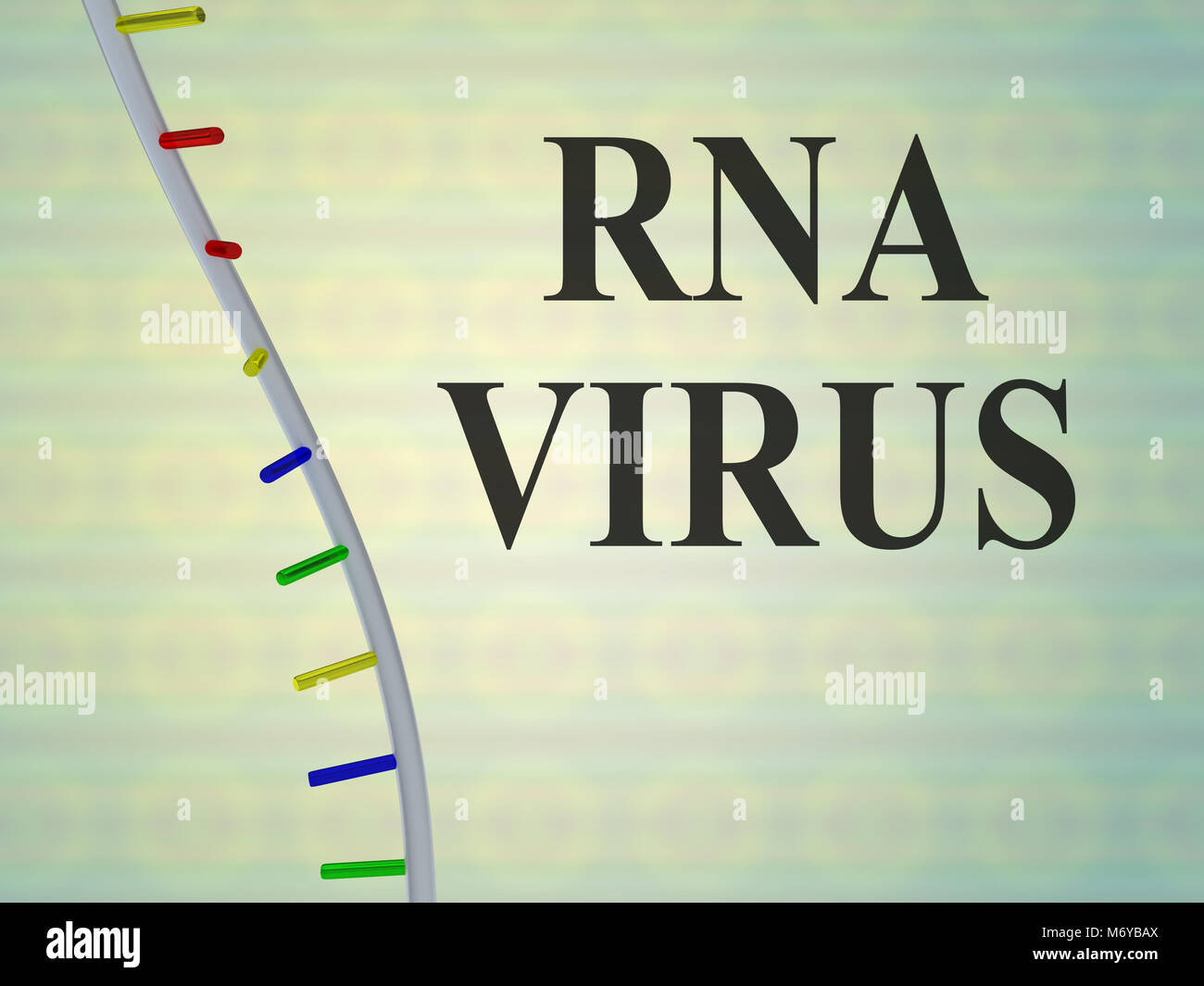 3D illustration of RNA VIRUS script with single helix , isolated on ...