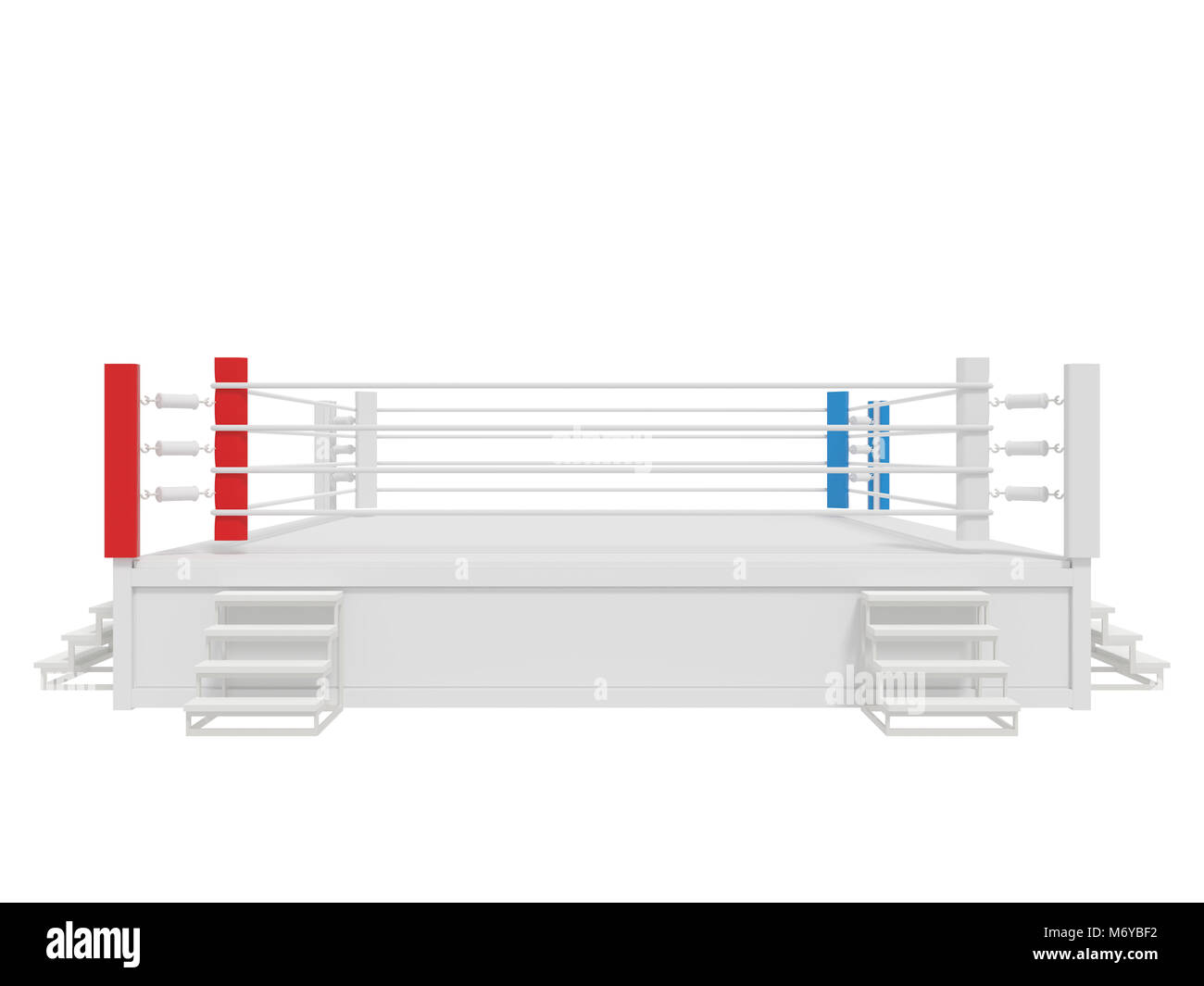 Boxing ring isolated on white background Stock Photo - Alamy