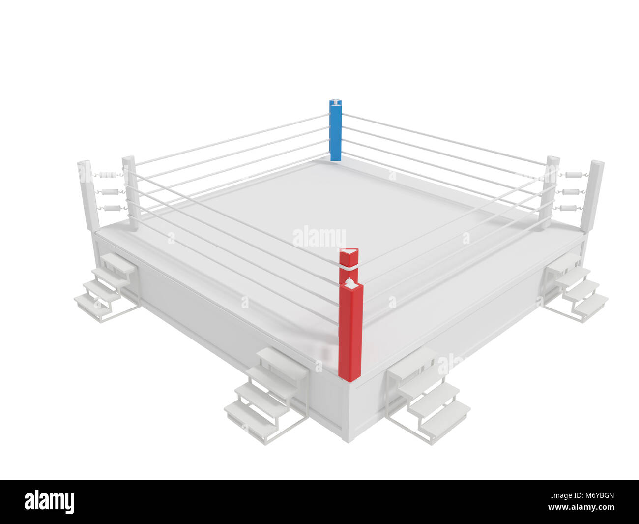 Boxing ring isolated on white background Stock Photo - Alamy