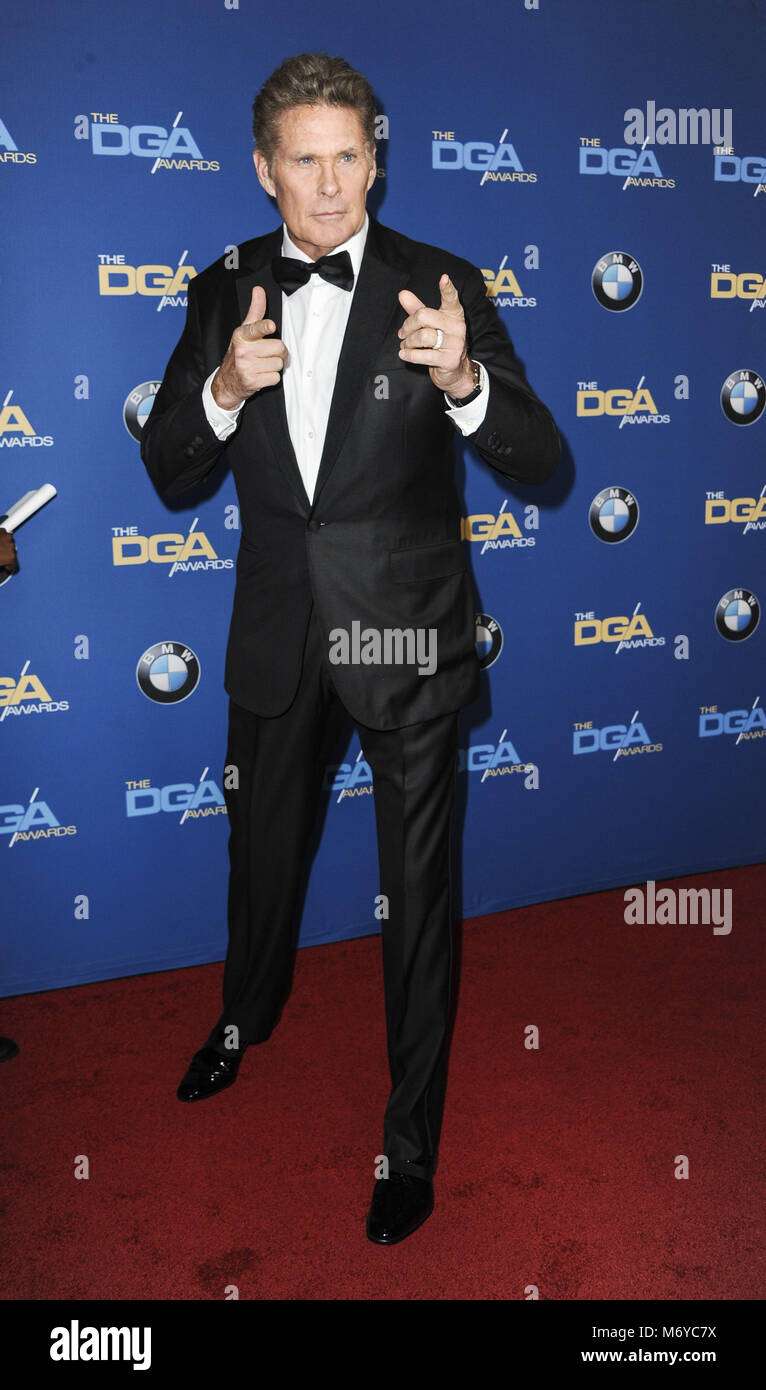 The 70th Annual DGA Awards Featuring: David Hasselhoff Where: Los ...