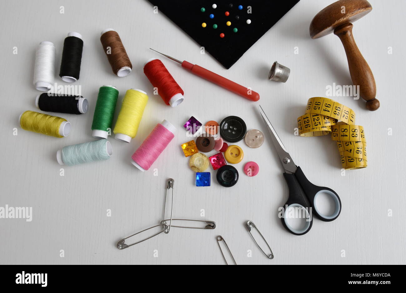 Sewing pins white background hi-res stock photography and images - Alamy