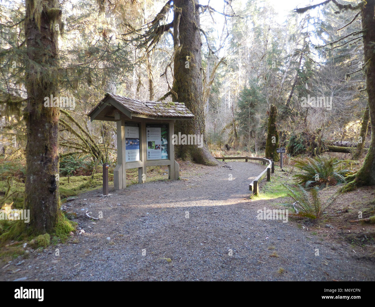 trail interpretive kiosks rainforest Stock Photo - Alamy
