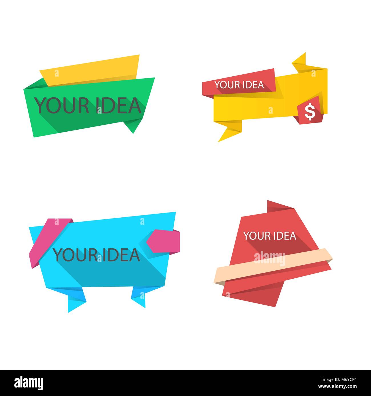 Paper banner - business infographic Stock Vector Image & Art - Alamy