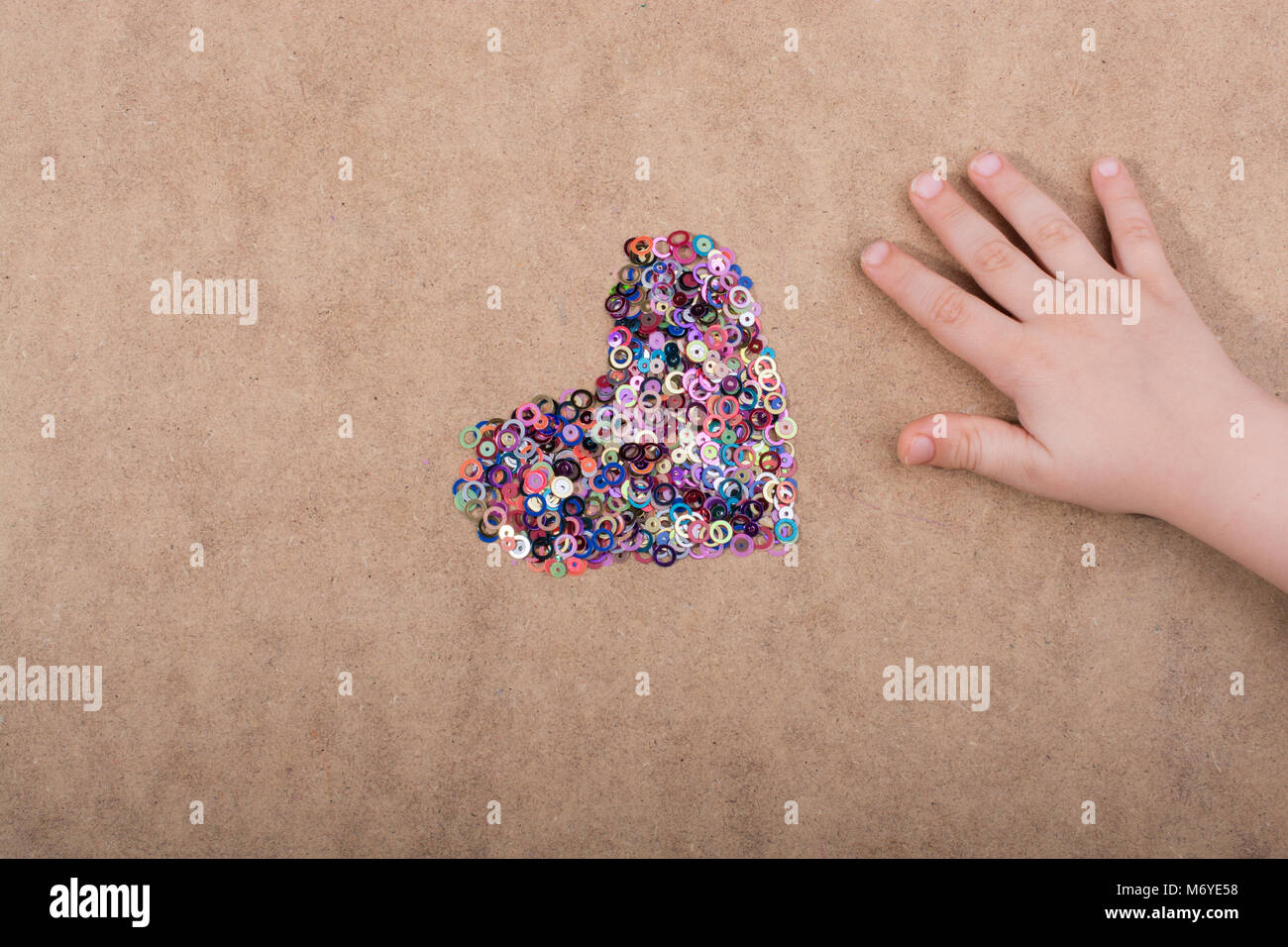 Colorful decorative objects in the shape of a heart Stock Photo - Alamy