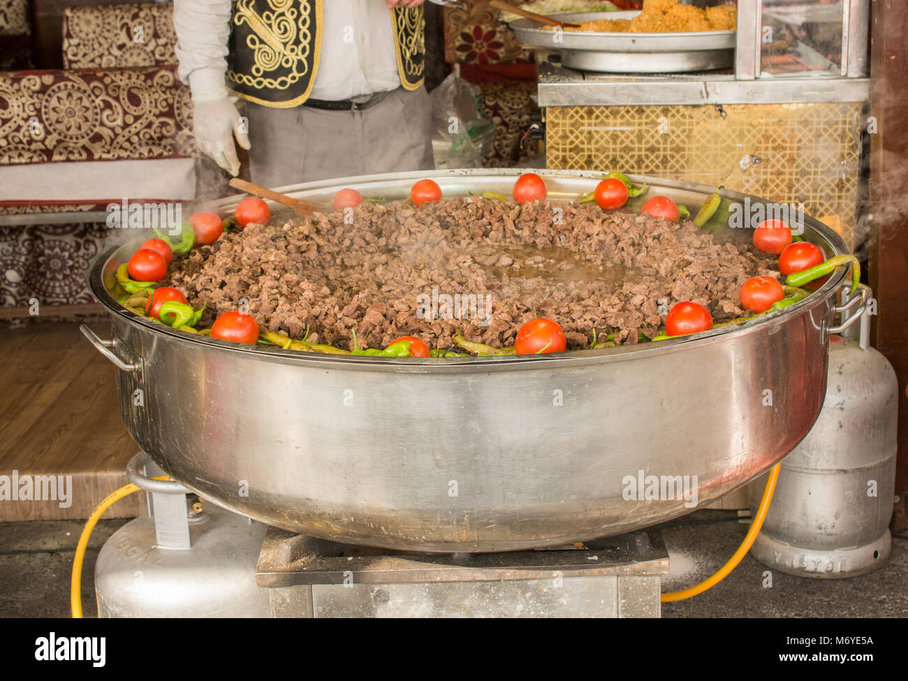 Meat dish made in traditional Turkish style Stock Photo - Alamy