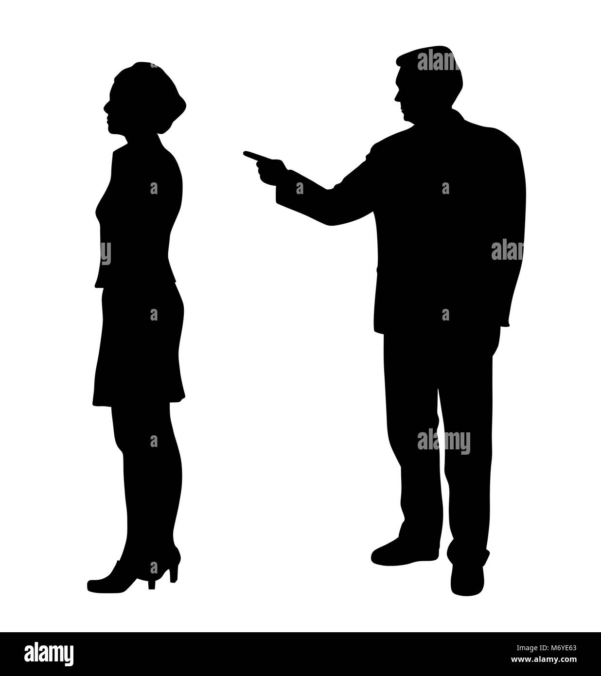 Man upset woman shouting Stock Vector Images - Alamy