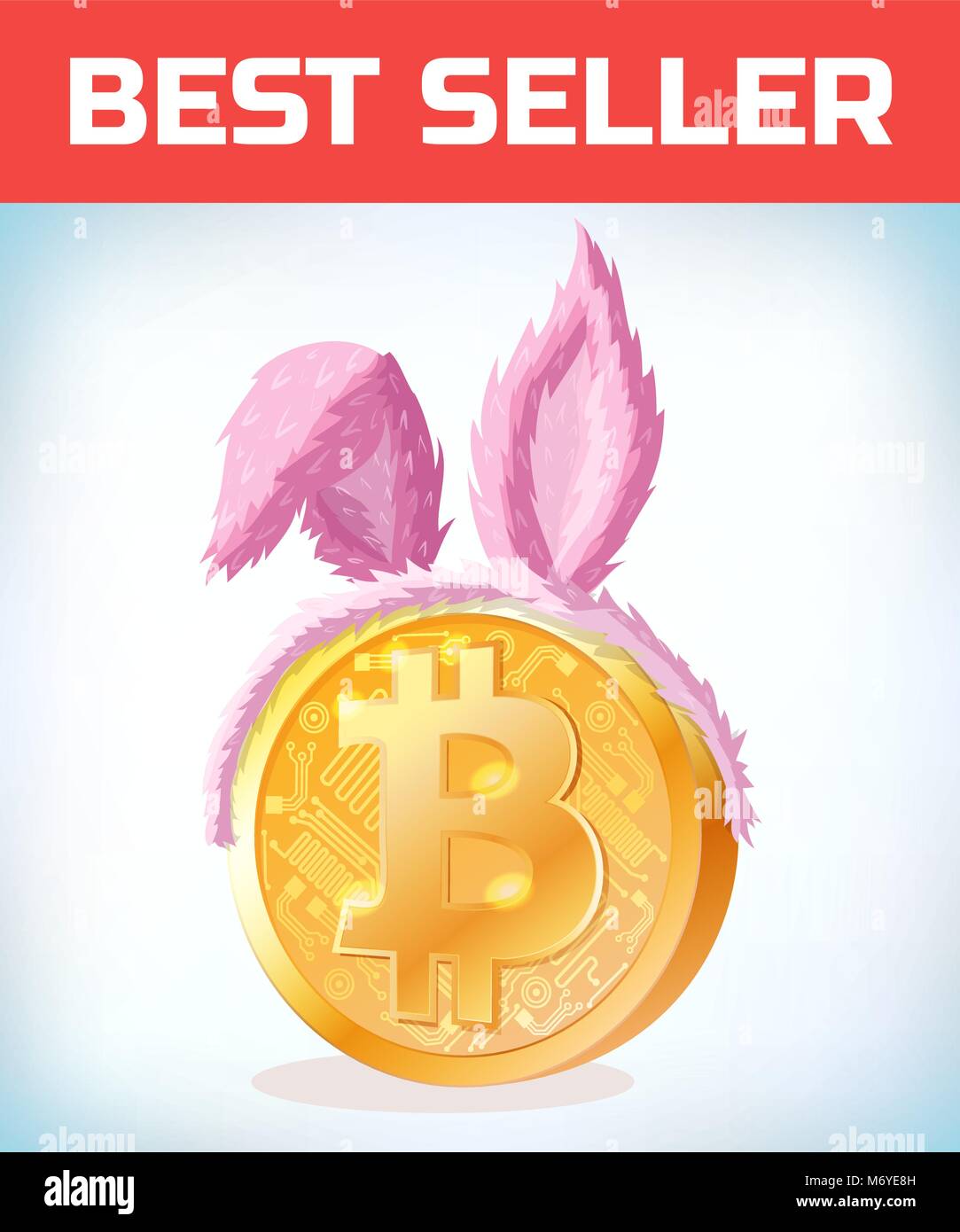 Bitcoin in rabbit ears. Bitcoin. Digital currency. Crypto currency ...