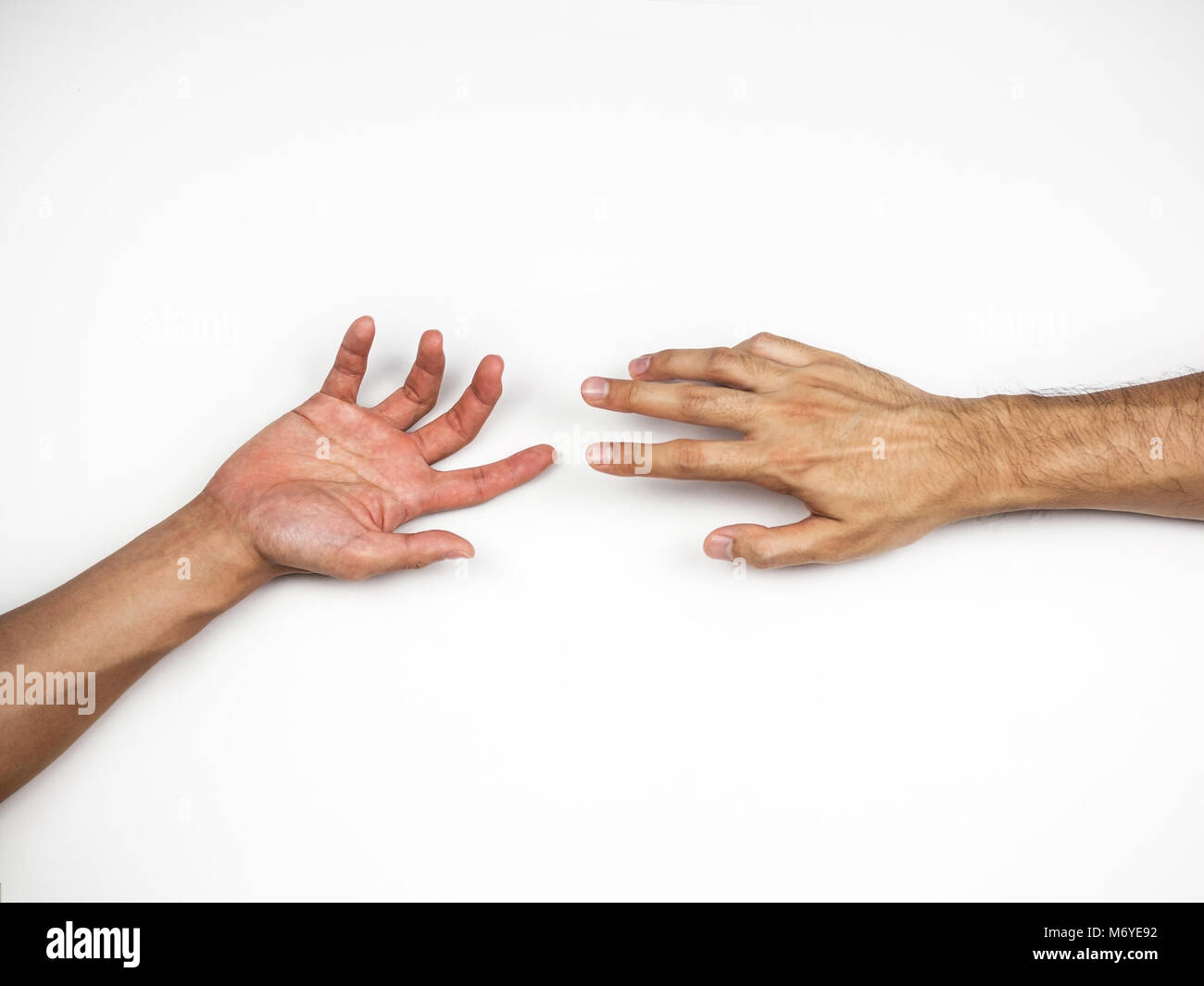 Two hands reaching each other hi-res stock photography and images - Alamy