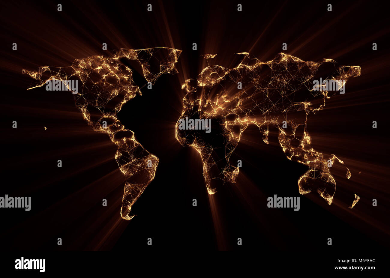 Global map with lines hi-res stock photography and images - Alamy