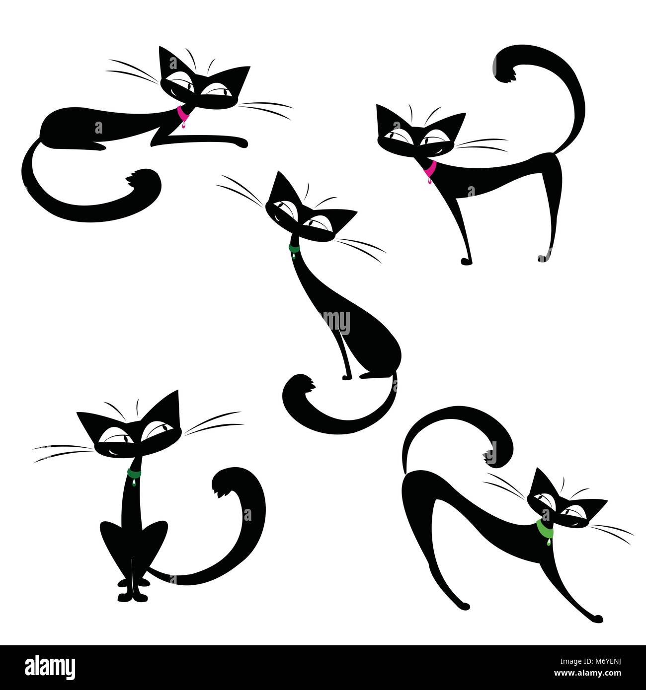 Sexy Cat Silhouette Vector