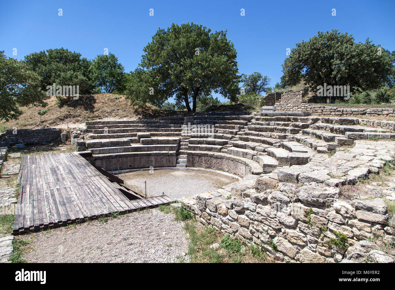 Odeon in the ancient city of Troy in Turkey Stock Photo - Alamy
