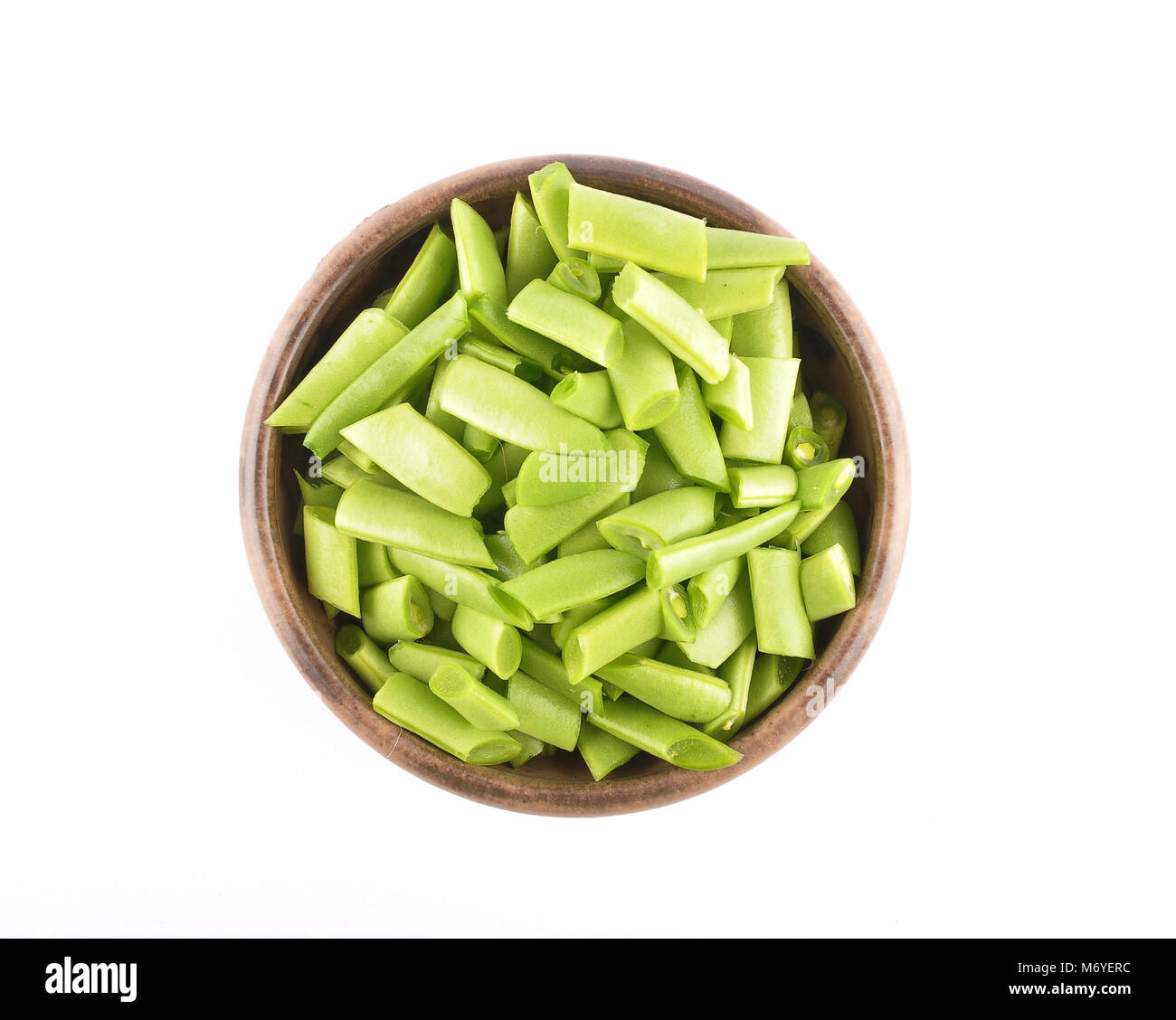 Common beans cut in bowl Stock Photo - Alamy