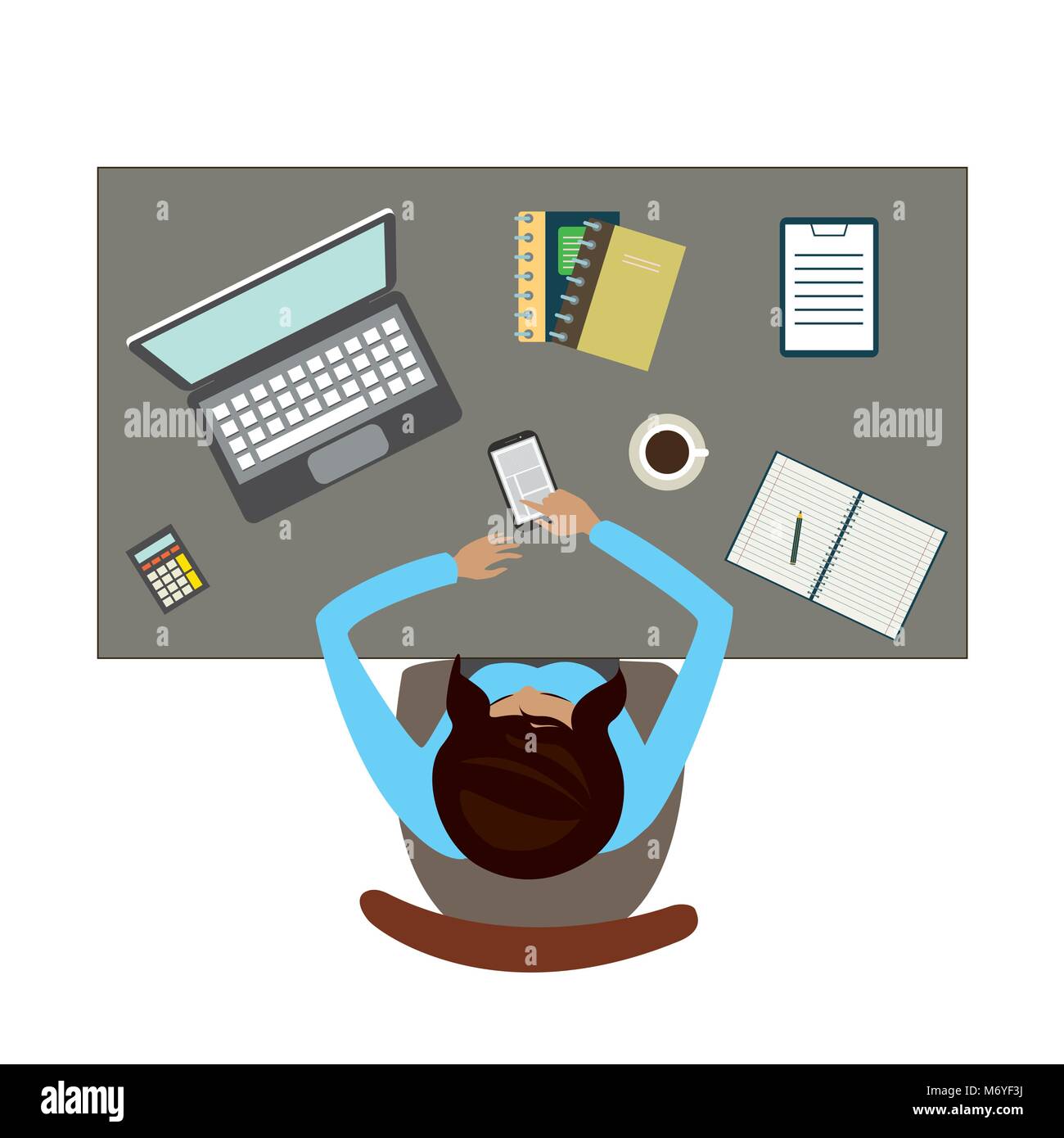 Woman project plan calculator Stock Vector Images - Alamy