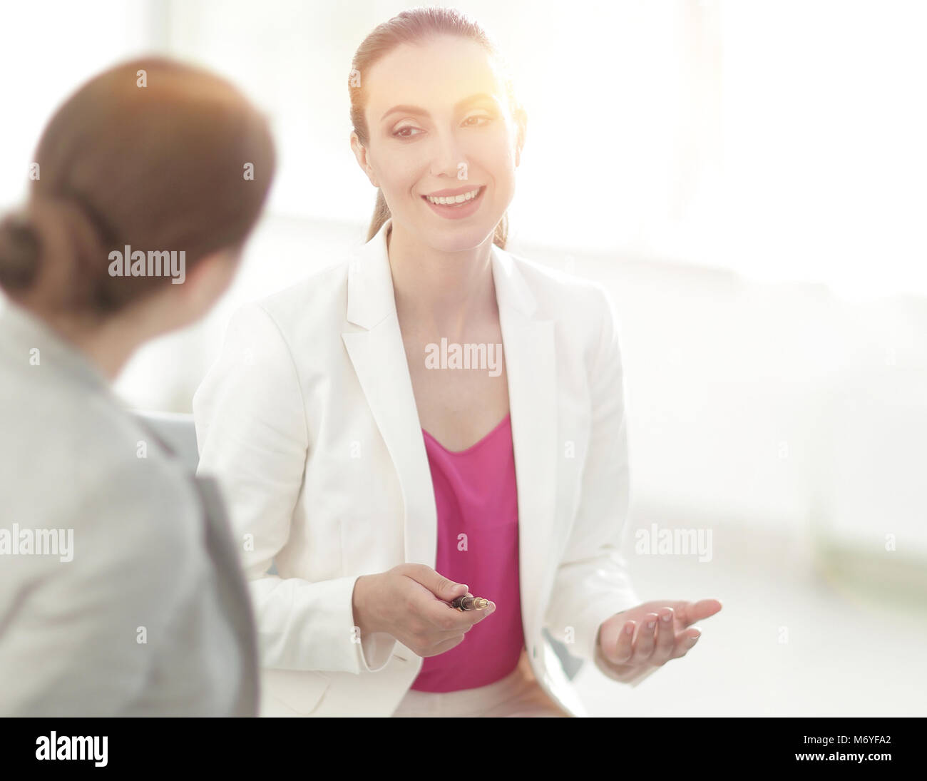 women Bank employees in the office Stock Photo - Alamy