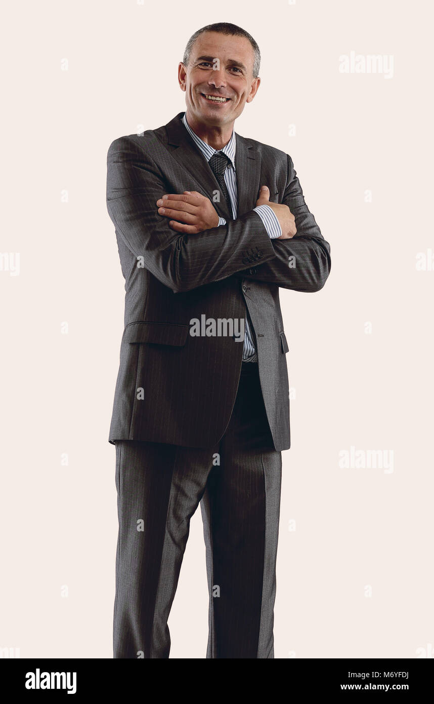 in full growth. portrait of modern business man Stock Photo - Alamy