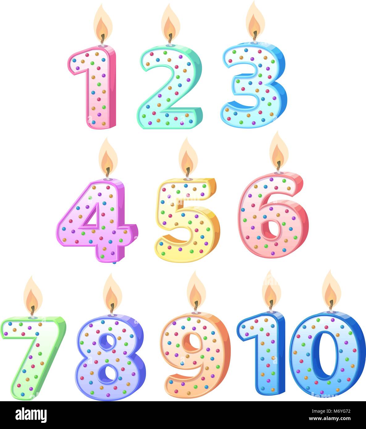 Birthday Candle Clip Art Numbers