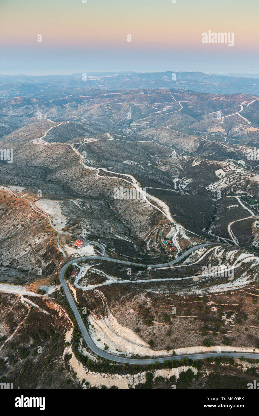aerial morning view landscape of the Greek side of Cyprus Stock Photo ...