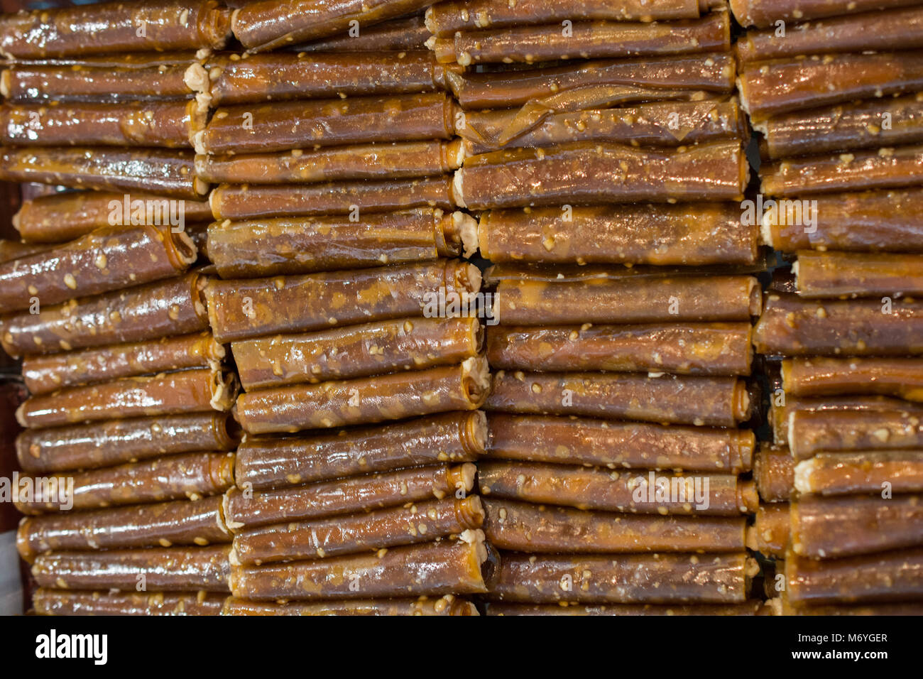 Turkish style fruit dried pulp as snack food Stock Photo - Alamy