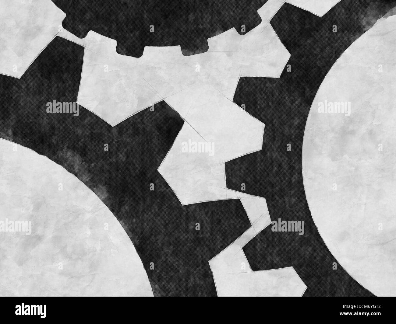 Mechanical drawing with cogs hi-res stock photography and images - Alamy