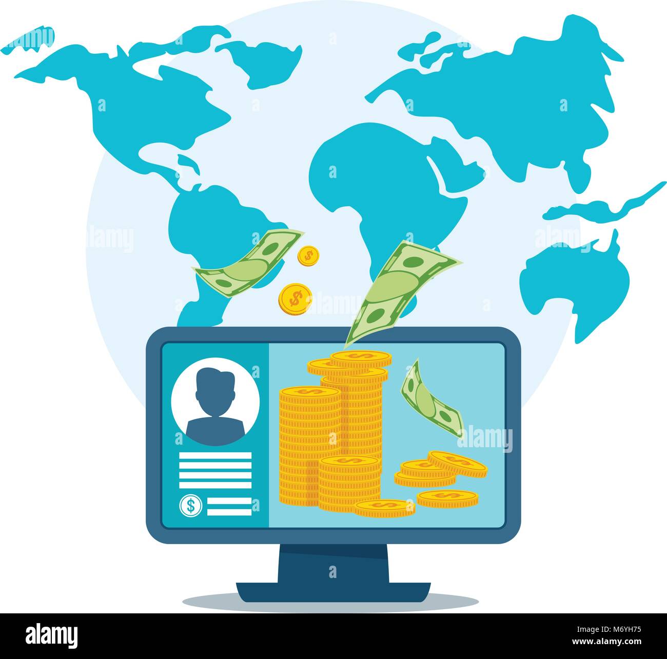 payment computer global concept Stock Vector Image & Art - Alamy