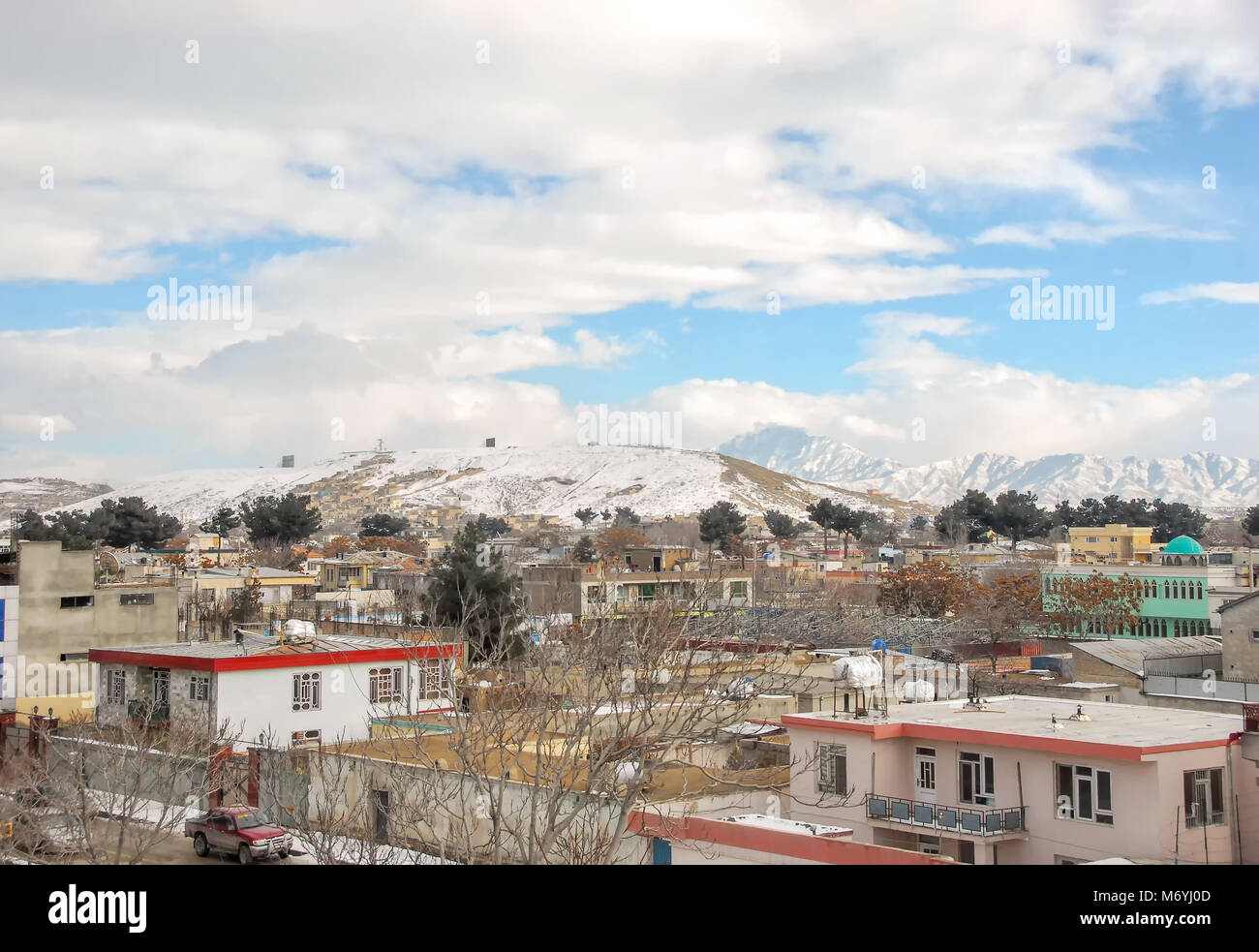 Kabul Afghanistan in the winter with mountains in the background Stock ...