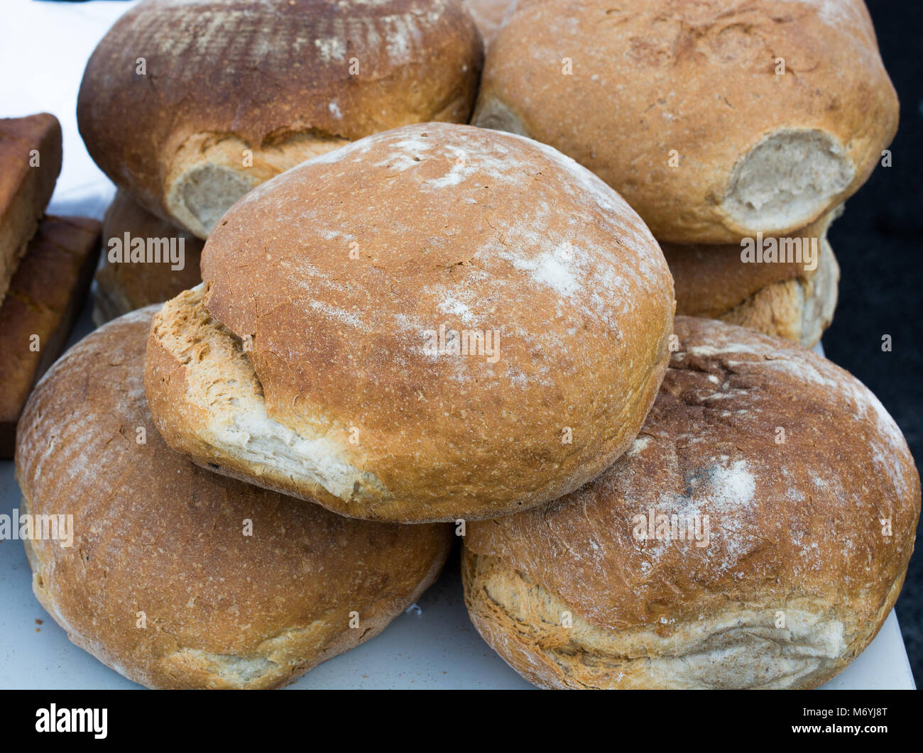 Traditional Turkish style made bread loaf Stock Photo - Alamy
