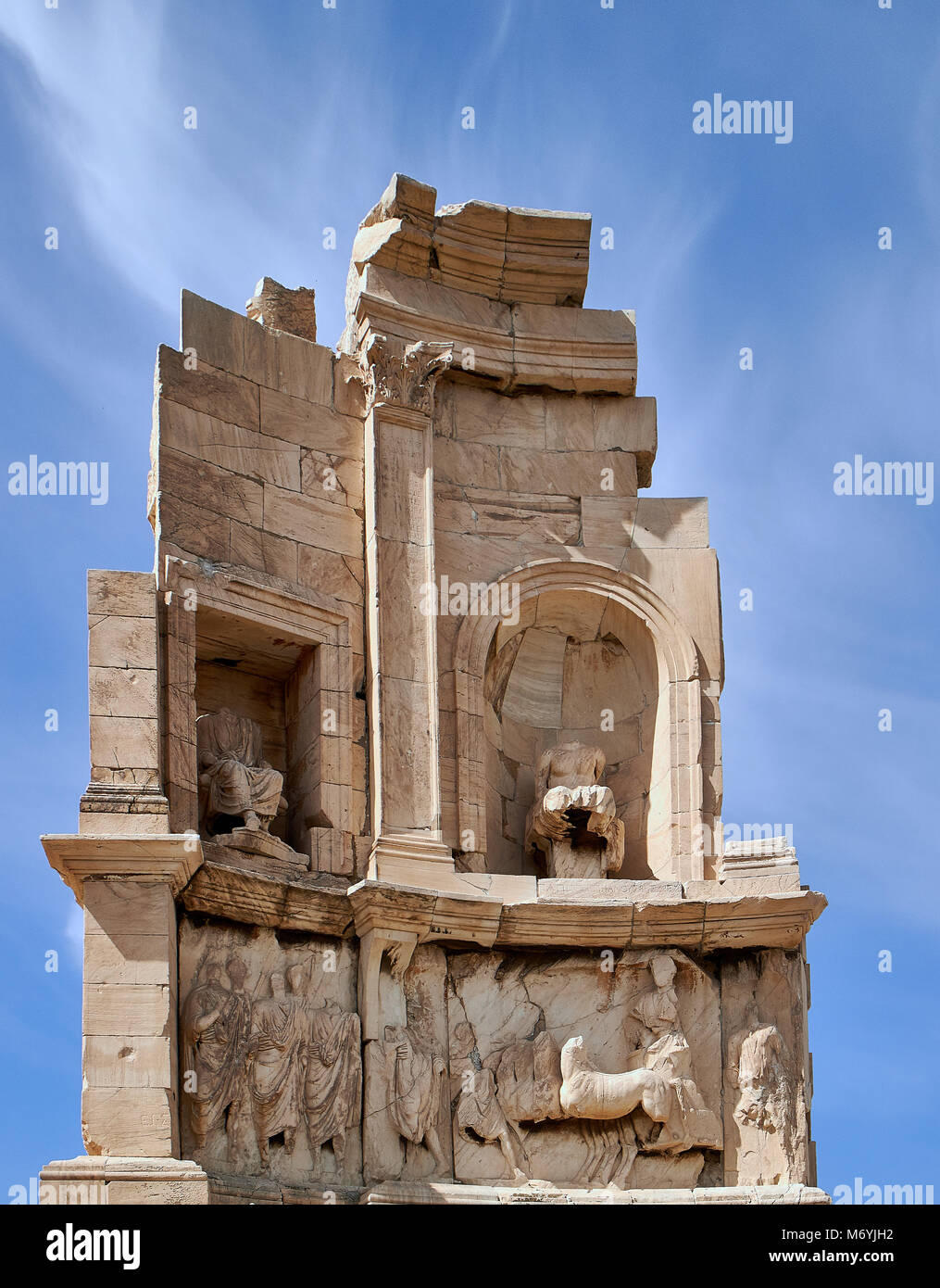 Europe, Philopappos monument on the Hill of the Muses, Athens, Greece ...
