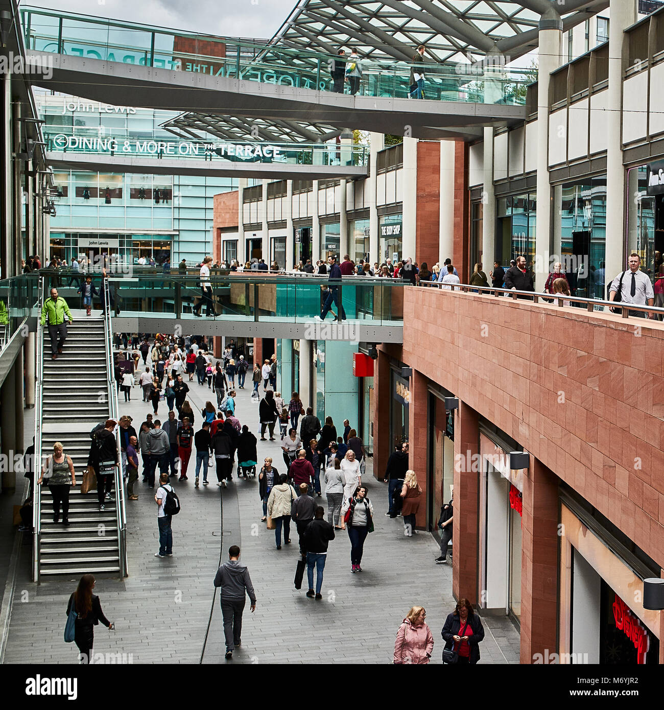 England, Merseyside, Liverpool city, shopping mall complex Stock Photo ...