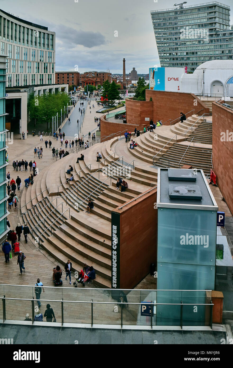 England, Merseyside, Liverpool city, shopping mall complex Stock Photo ...