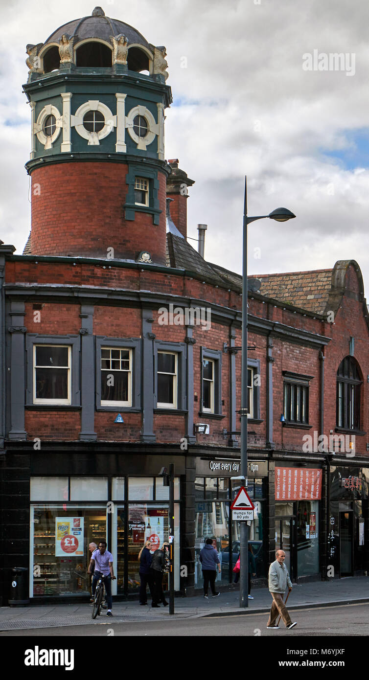 England, Merseyside, Liverpool city, Typical british houses, tower ...