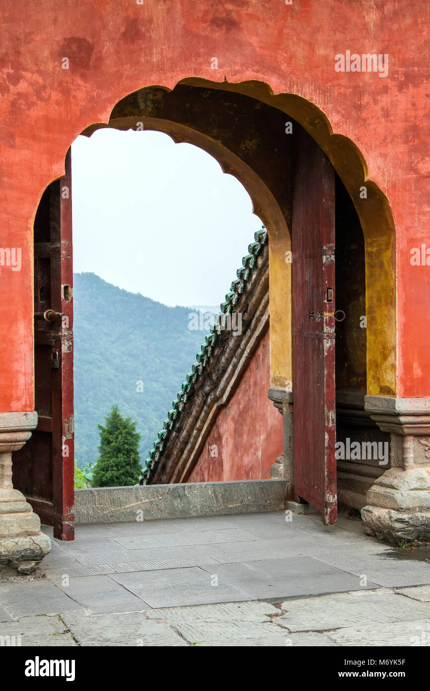 China, Hubei Province, the monastery Wudang, Fu Zhen temple Stock Photo ...